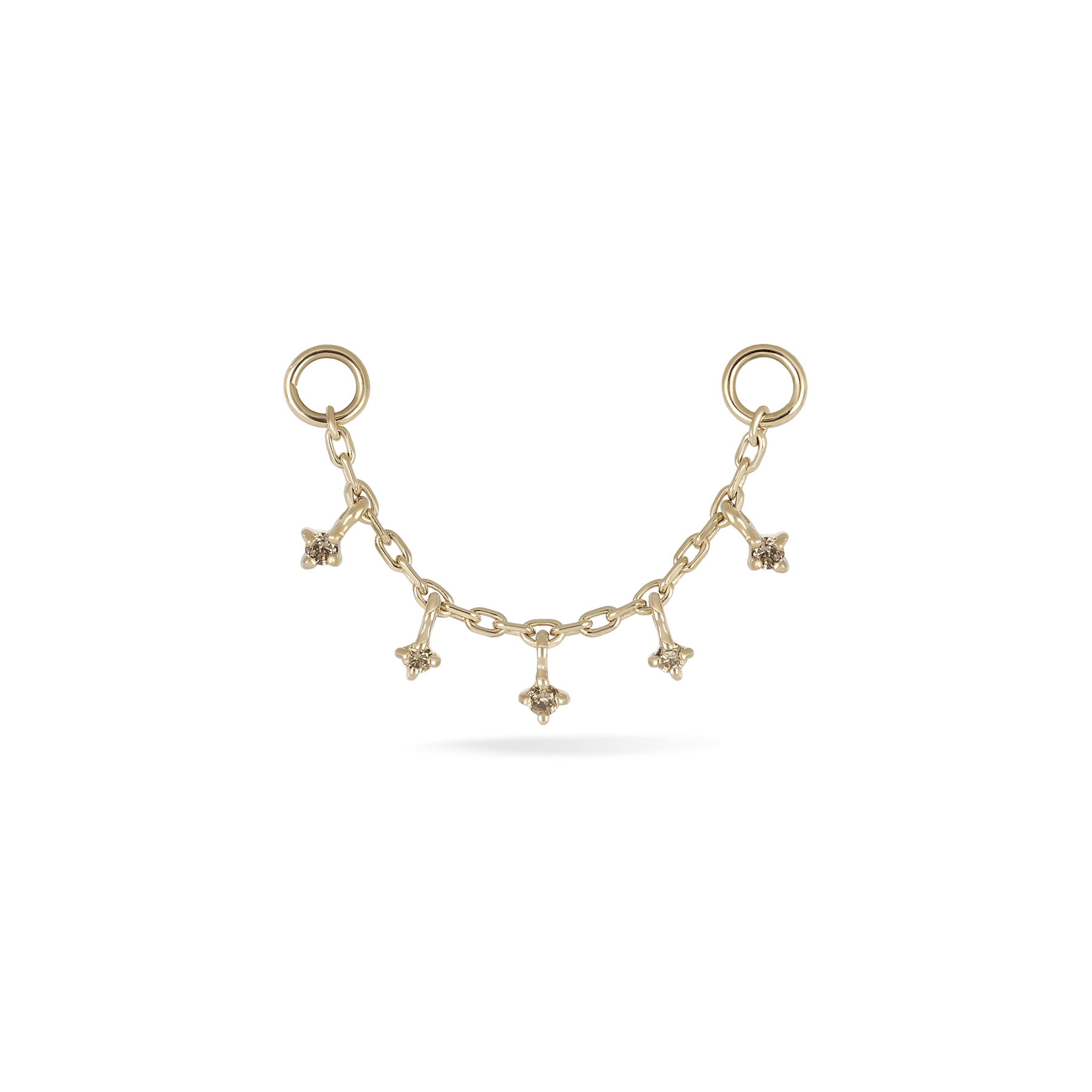 Ember Brown Diamond Charm Chain Attachment