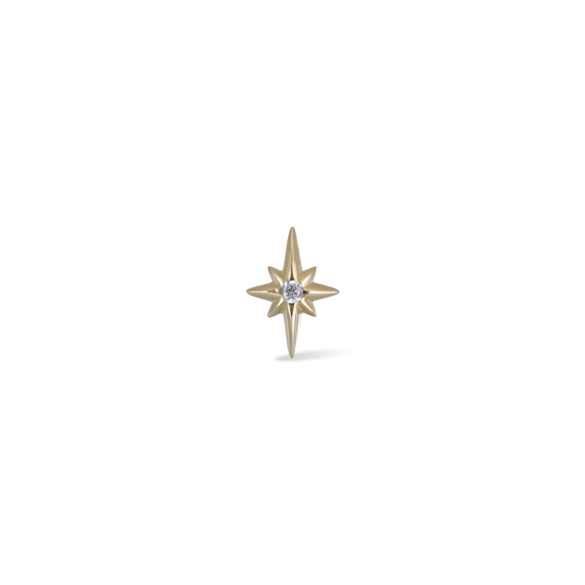 Natural Diamond • North Star Internally Threaded Flatback Stud