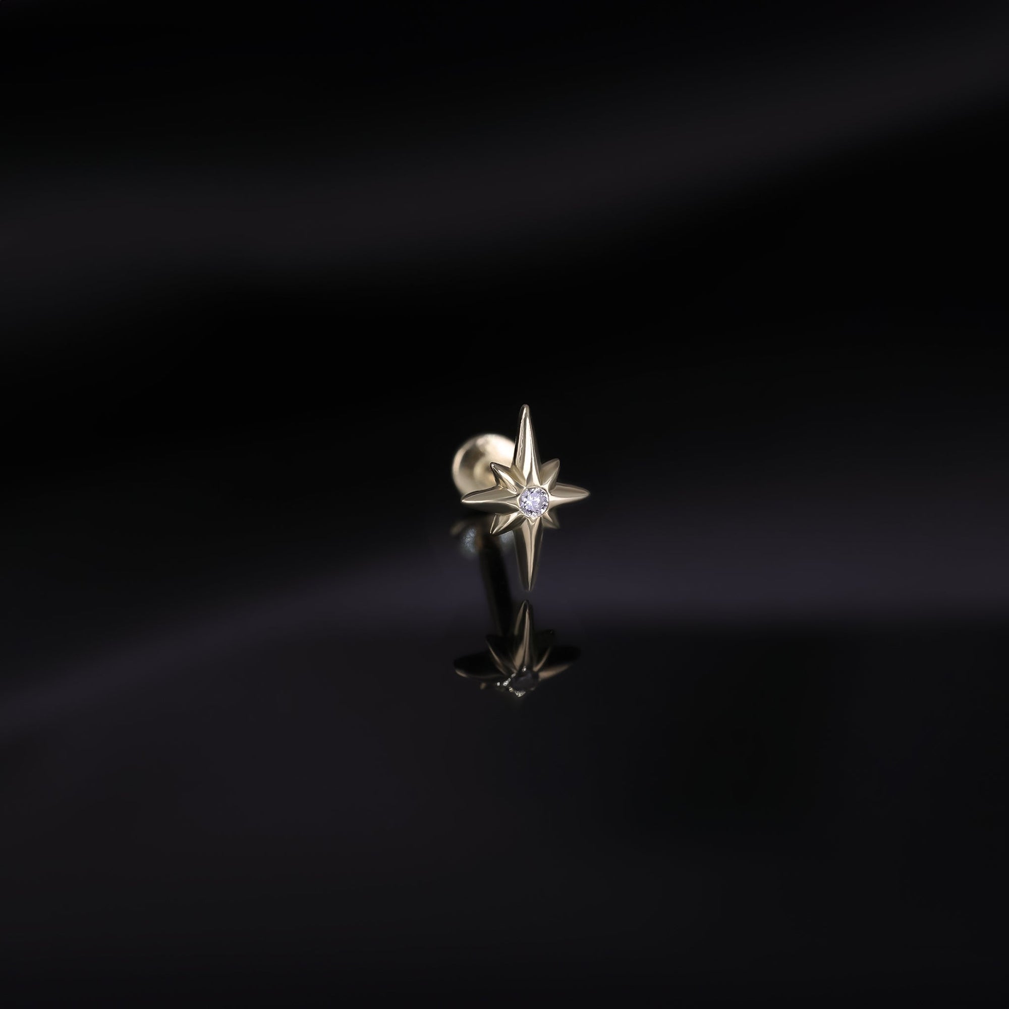 Natural Diamond • North Star Internally Threaded Flatback Stud